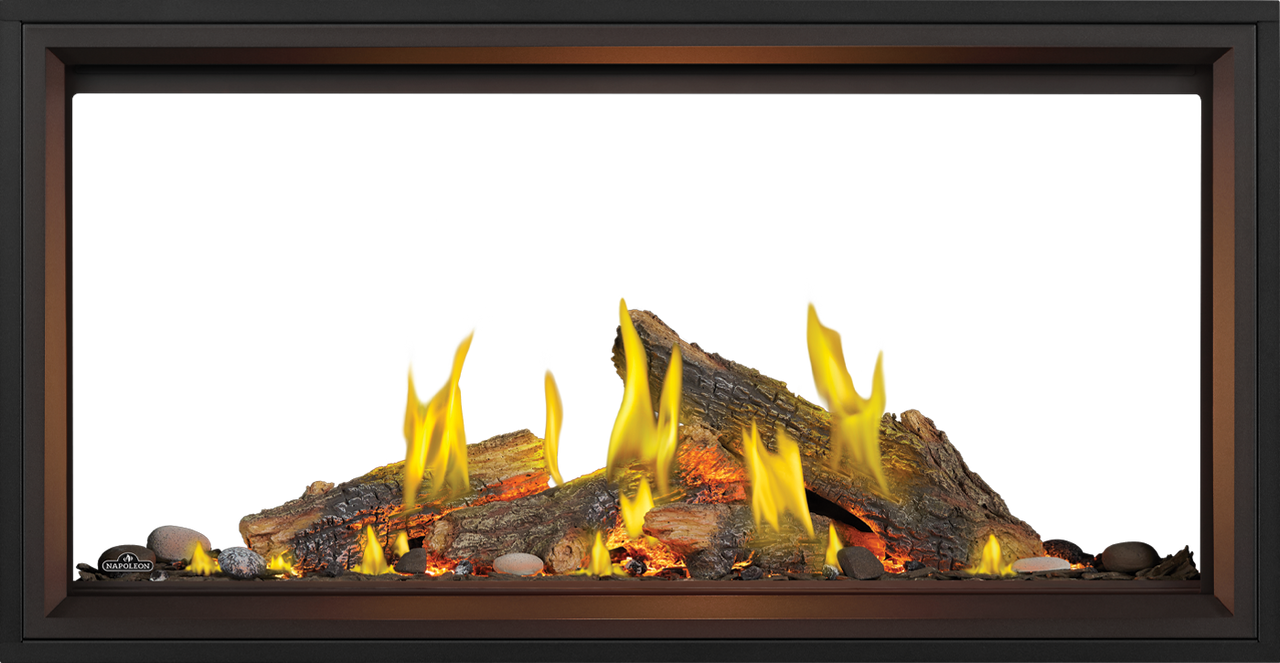Napoleon Tall Linear Vector™ 50 See Through Gas Fireplace with Luminous ...
