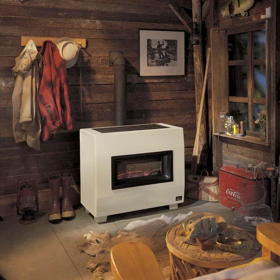 Empire Room Heaters vented, closed front and Visual flame heaters