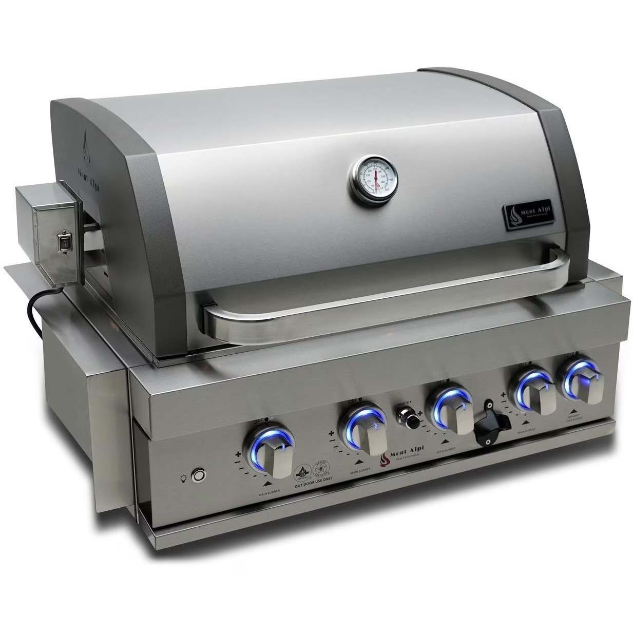 Mont Alpi 4-Burner Artwood Island in Stainless Steel - MA400-AW