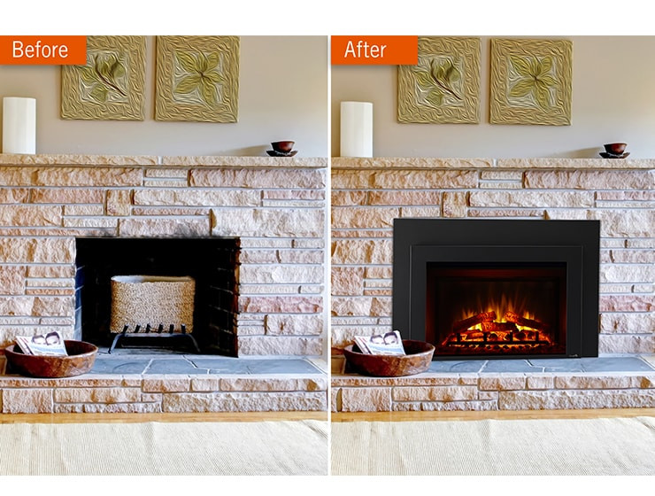 Simplifire 30" Electric Fireplace Insert - SF-INS25-BK