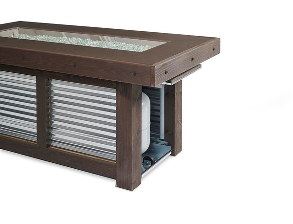 Outdoor GreatRoom Company Denali Brew Linear Gas Fire Pit Table
