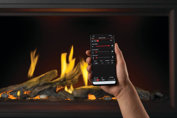 Napoleon Tall Linear Vector™ 50 Gas Fireplace with Luminous Logs