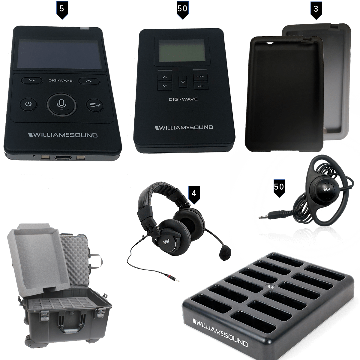 Williams AV 50-Person Portable Digi-Wave Interpretation System ...