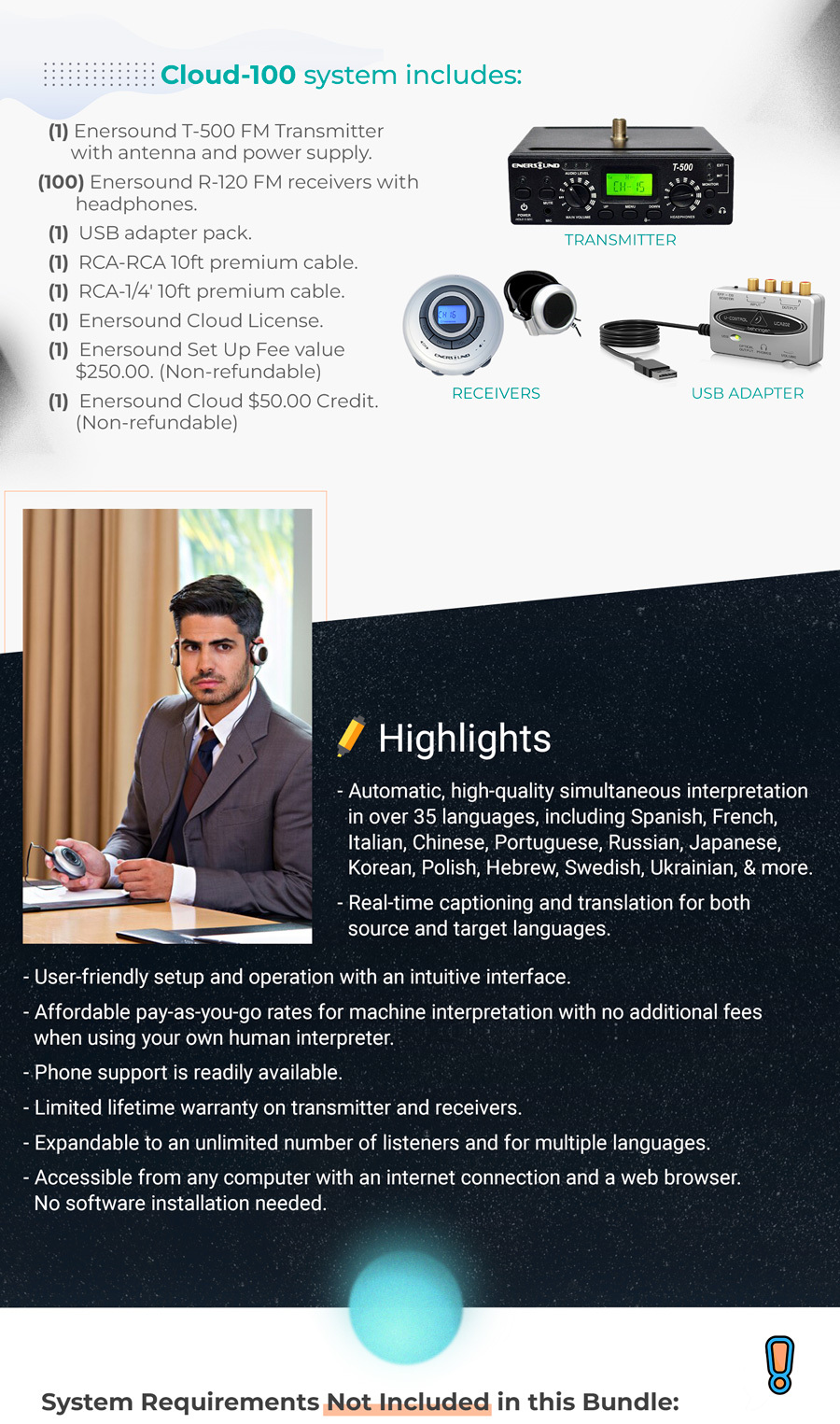 100-Person Automatic Speech Translation System for Enersound Cloud ...