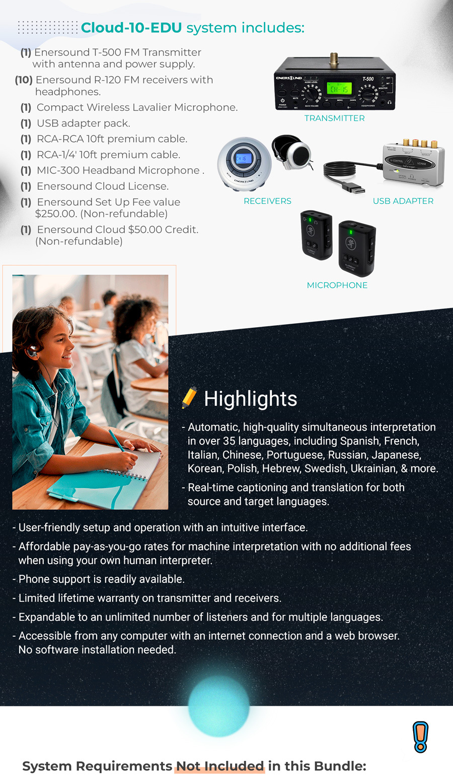 10-Person Automatic Speech Classroom Translation System for Enersound ...