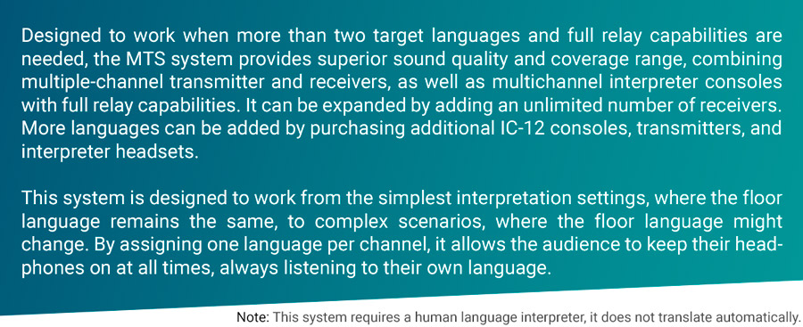 25-Person Professional Simultaneous Interpretation System for 3 ...