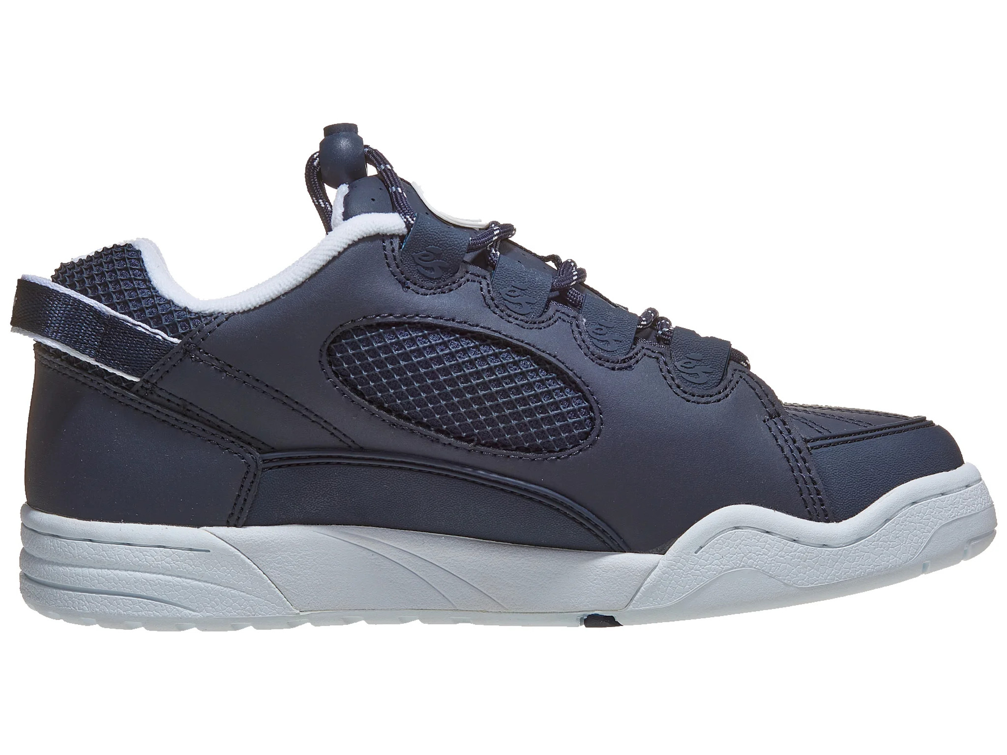 éS THE MUSKA Skate Shoes (Navy Blue/White)