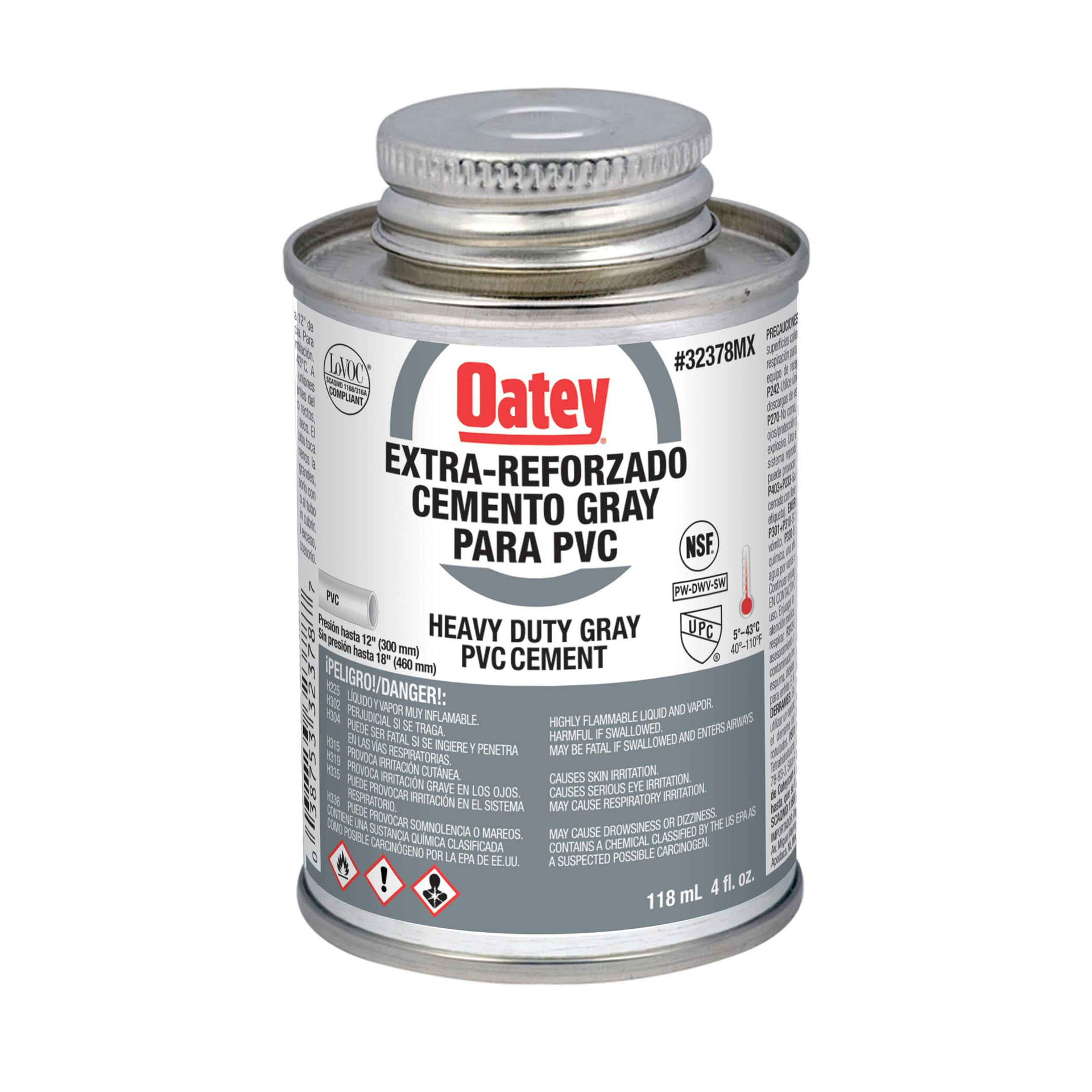Cemento gris extra reforzado para PVC - OATEY