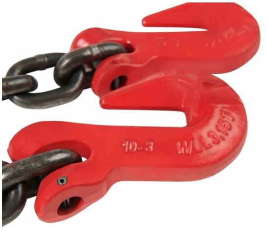 3/8" x 10' G80 Cargo Chain with Clevis Grab Hooks - Northgate Cargo Control
