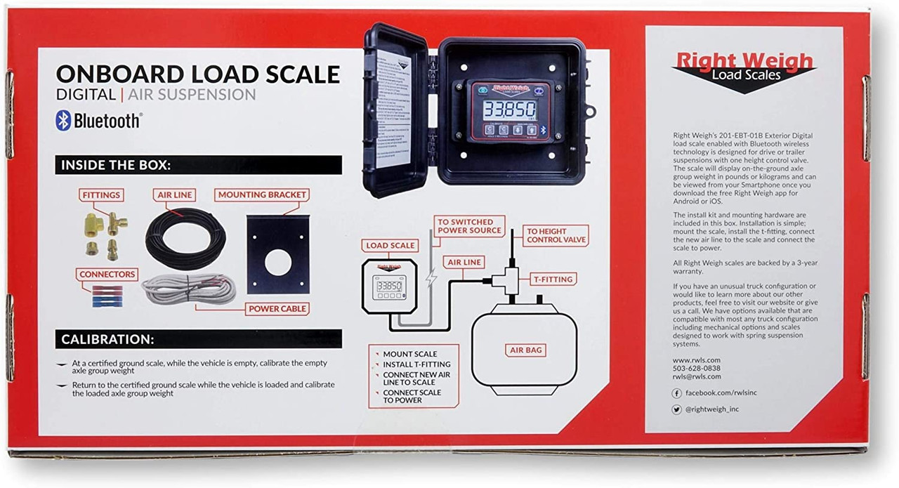 Right Weigh 201-EBT-01RK Bluetooth Exterior Digital Load Scale Kit ...