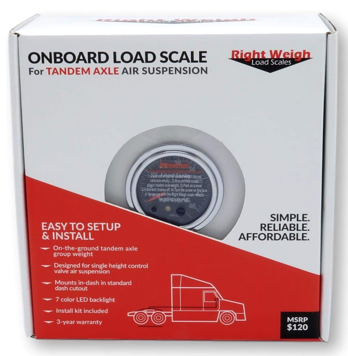 Right Weigh 510-46-RKC TANDEM Axle Load Scale Kit for Single HCV Air ...