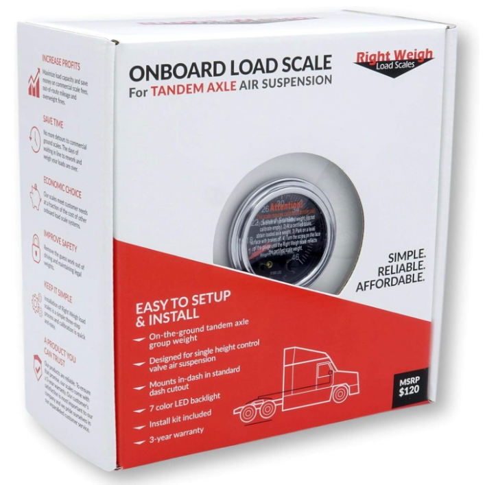 Right Weigh 510-46-RKC TANDEM Axle Load Scale Kit for Single HCV Air ...