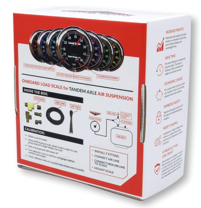 Right Weigh 510-46-RKC TANDEM Axle Load Scale Kit for Single HCV Air ...