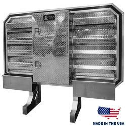 Heavy-Duty Cab Rack with Two Chain Racks, Trays & Center Vault ...