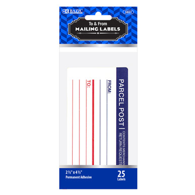 BAZIC Mailing Label (25/Pack) - CRAFTLITS