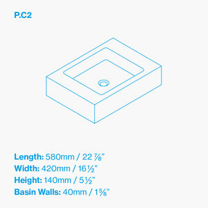 Concrete Wall Hung Basin | Cement Basin | Aston Matthews