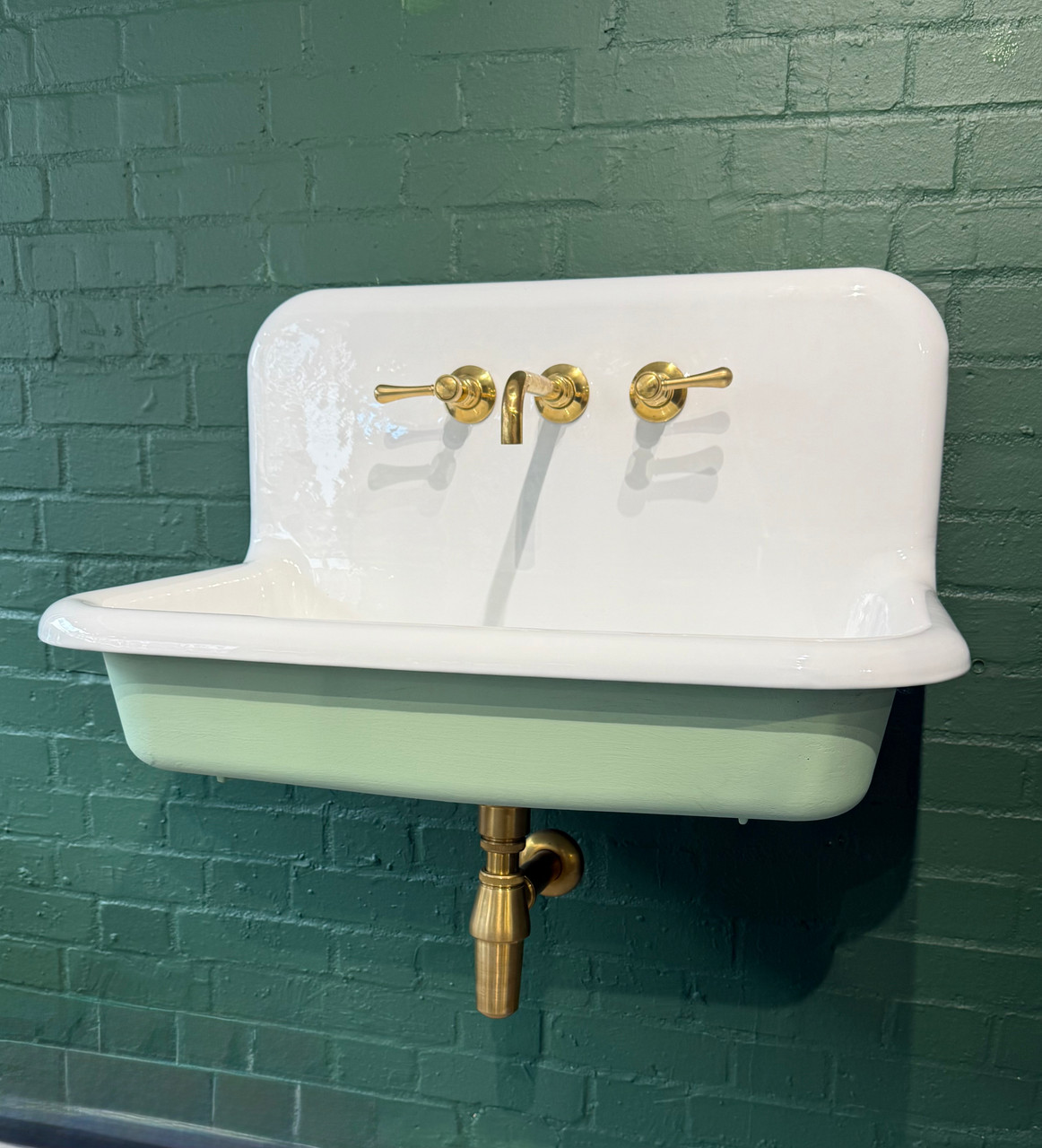 Cast Iron Roll Top basin 762x512x470 3TH White/Primed Underside