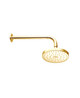 Contemporary round shower rose and shower arm