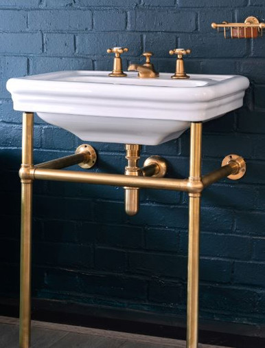 Classic Ball Joint Basin Stand | Brushed Brass