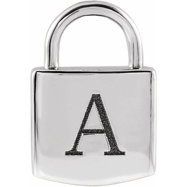 Platinum Engravable Lock Pendant - PlatinumOnly