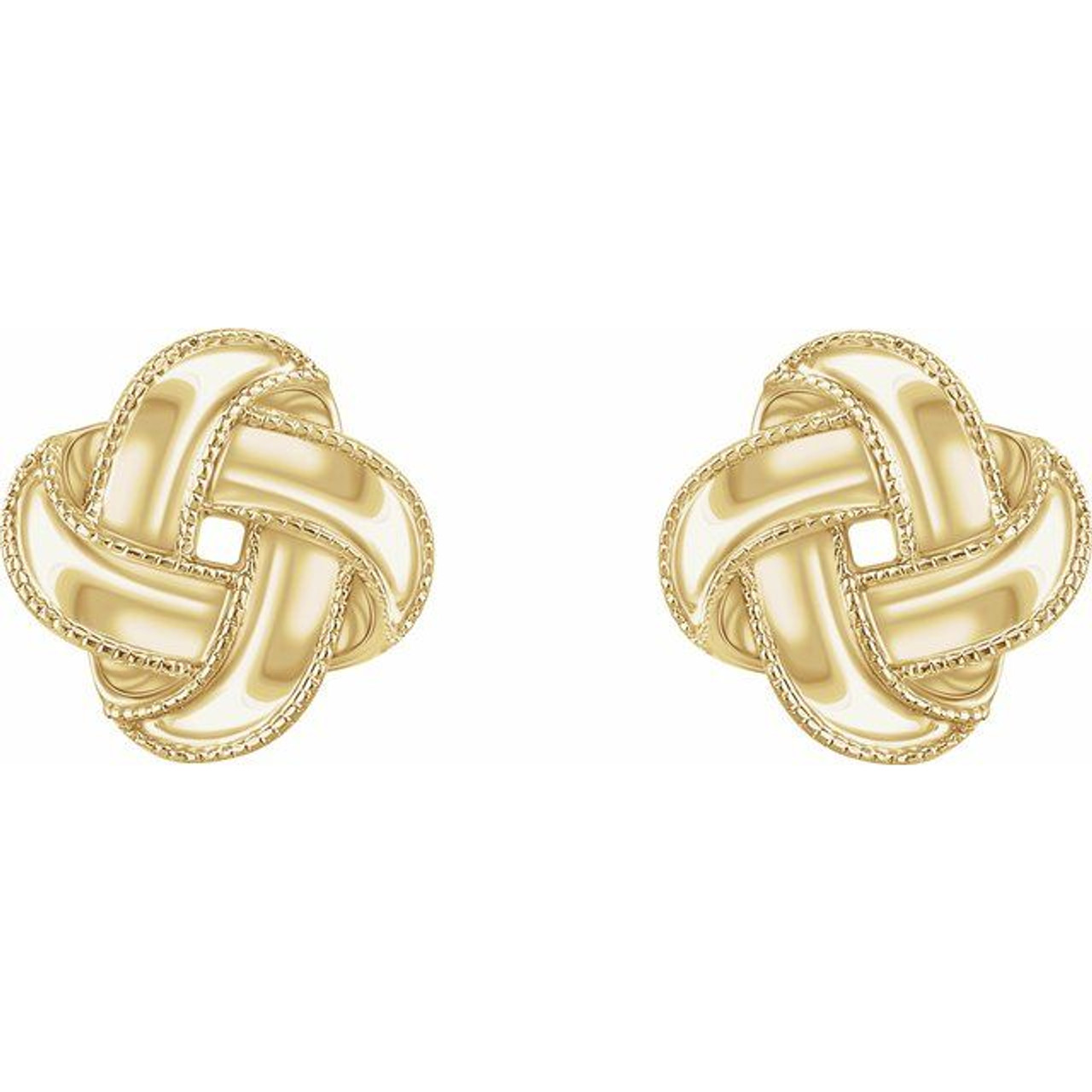 14k Yellow Gold Knot Earrings Gracious Rose Jewelry