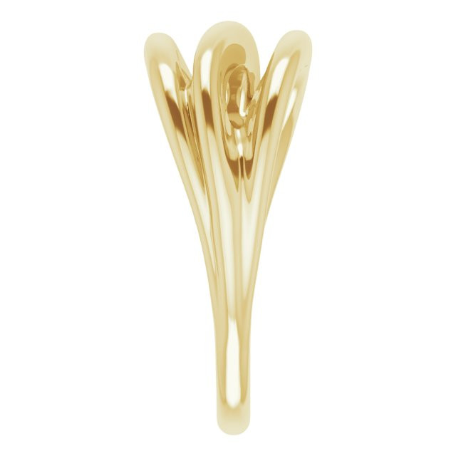 14K Yellow Gold Negative Space Ring - Gracious Rose Jewelry