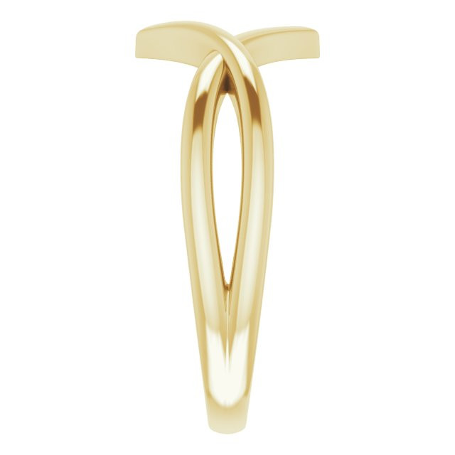 14K Yellow Gold Geometric Negative Space Ring - Gracious Rose Jewelry
