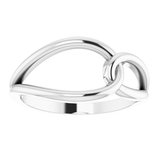 14K White Gold Interlocking Circle Ring - Gracious Rose Jewelry