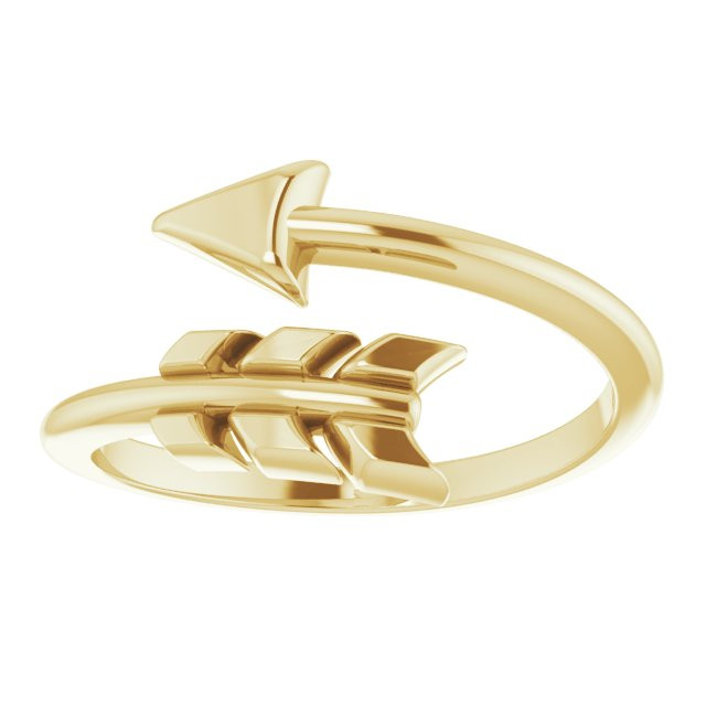 14K Yellow Gold Arrow Ring - Gracious Rose Jewelry