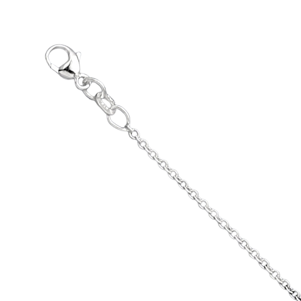 18K White Gold 1.6mm Round Cable Chain - Gracious Rose Jewelry
