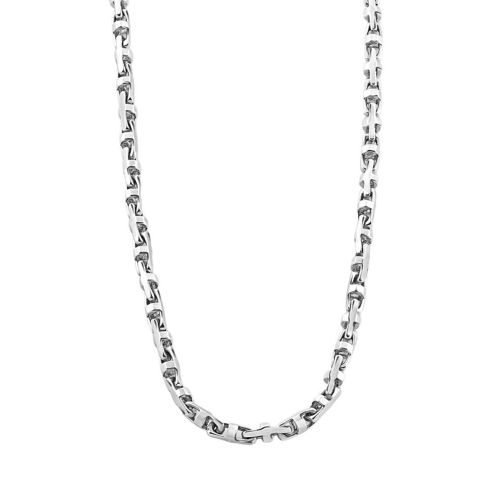 18k Handcrafted 5.5mm Open Barrel Link Chain - Gracious Rose Jewelry