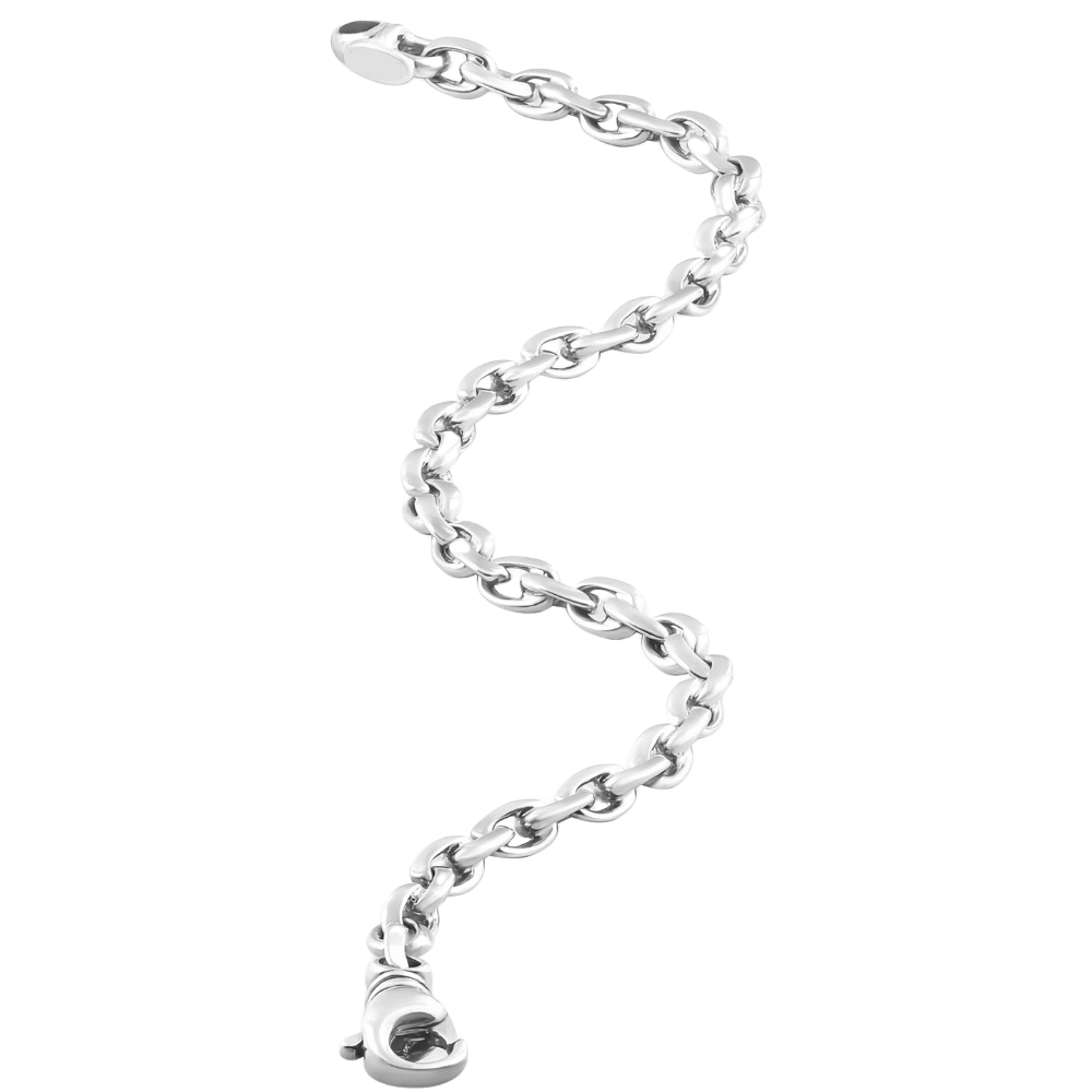 18k Handcrafted 5mm Tight-Link Anchor Chain - Gracious Rose Jewelry