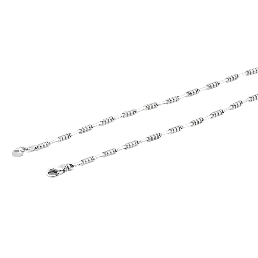 18k Handcrafted 3.5x4mm Spring and Link Chain - Gracious Rose Jewelry