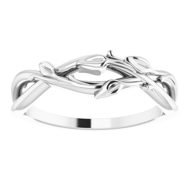 Platinum Intertwined Leaf Ring - PlatinumOnly
