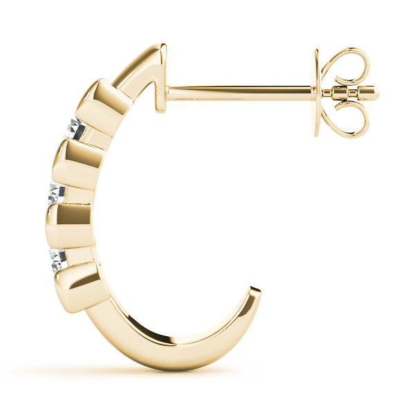 Platinum Diamond "J" Hoops - PatinumOnly.com
