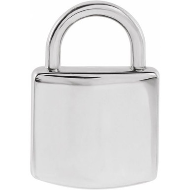 Platinum Engravable Lock Pendant - PlatinumOnly