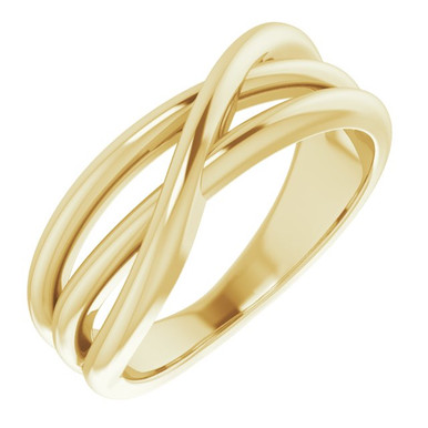 14K Yellow Gold Intertwined Ring - Gracious Rose Jewelry