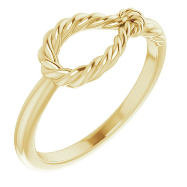 14K Yellow Gold Rope Knot Ring - Gracious Rose Jewelry