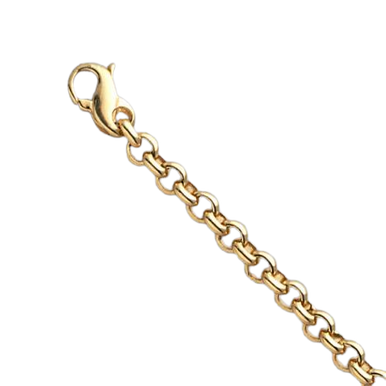 18K Yellow Gold 4.0mm Heavy Rolo Chain - Gracious Rose Jewelry