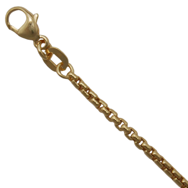 18K Yellow Gold 2.0mm Round Box Chain - Gracious Rose Jewelry