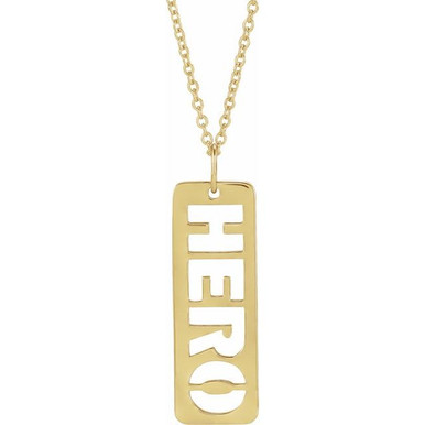 14K Yellow Gold Hero Necklace - Gracious Rose Jewelry