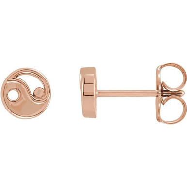 14K Rose Gold Yin Yang Earrings - Gracious Rose Jewelry