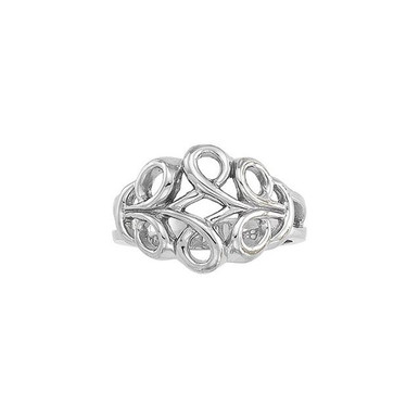 Platinum Circle Scroll Ring at PlatinumOnly.com