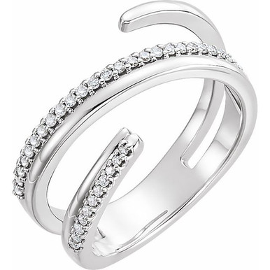 Platinum Negative Space Diamond Ring, PlatinumOnly.com
