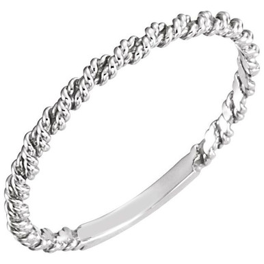 Platinum Twisted Rope Ring