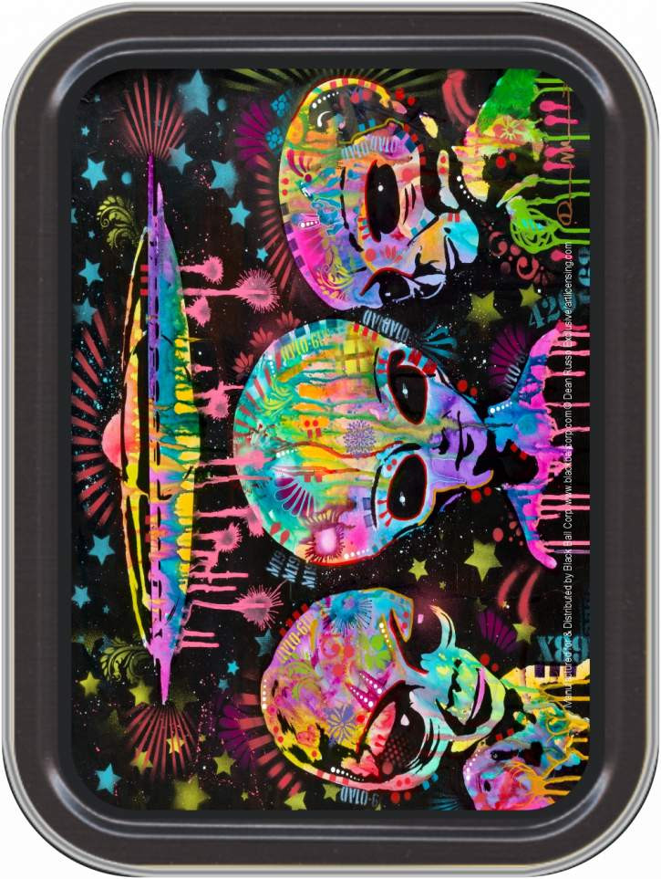 Stash Tins - Aliens by Dean Russo Storage Container 4.37" L x 3.5" W x 1" H