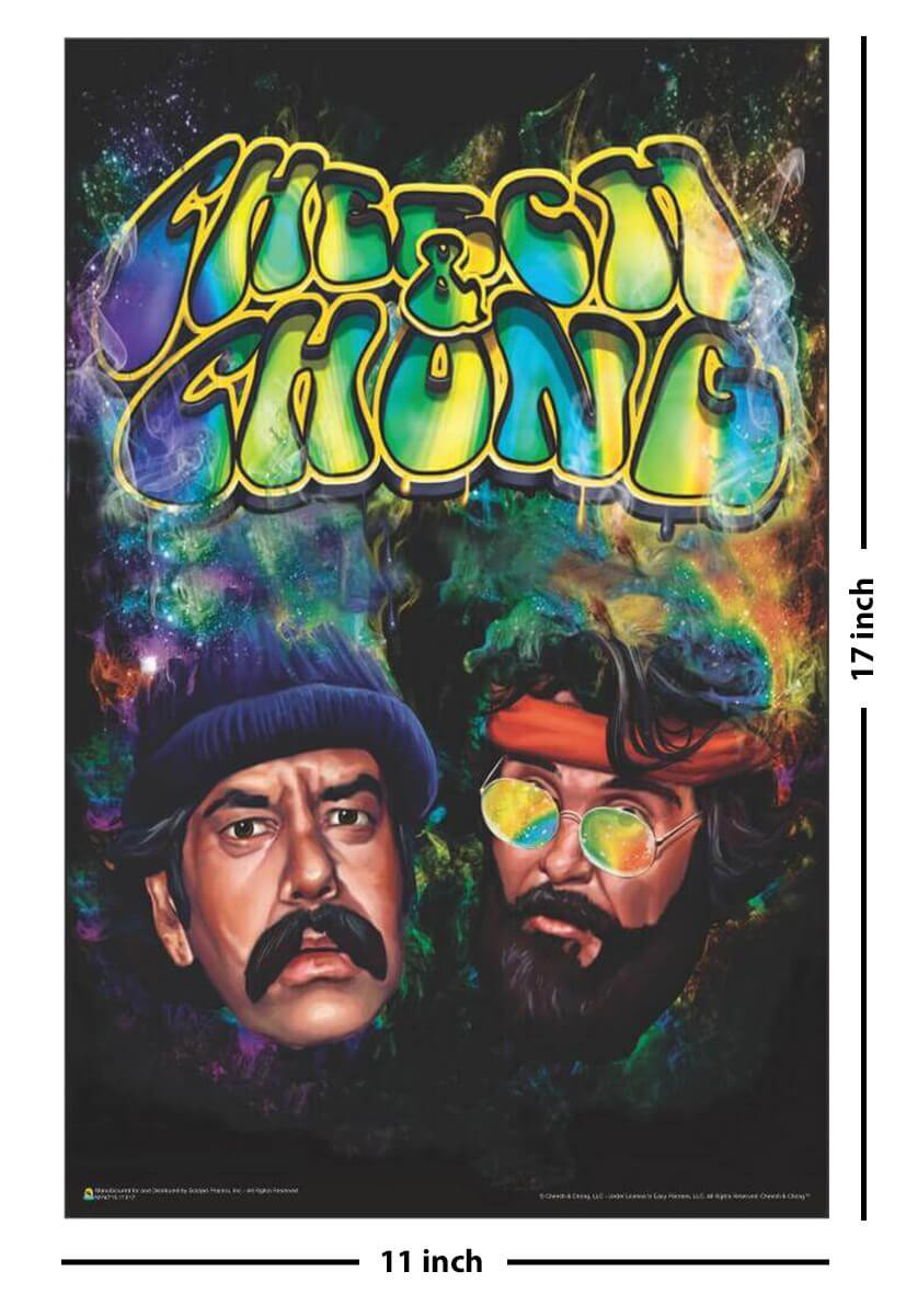 Cheech & Chong Psychedelic Smoke Mini Poster 11" x 17" - Blacklight.com