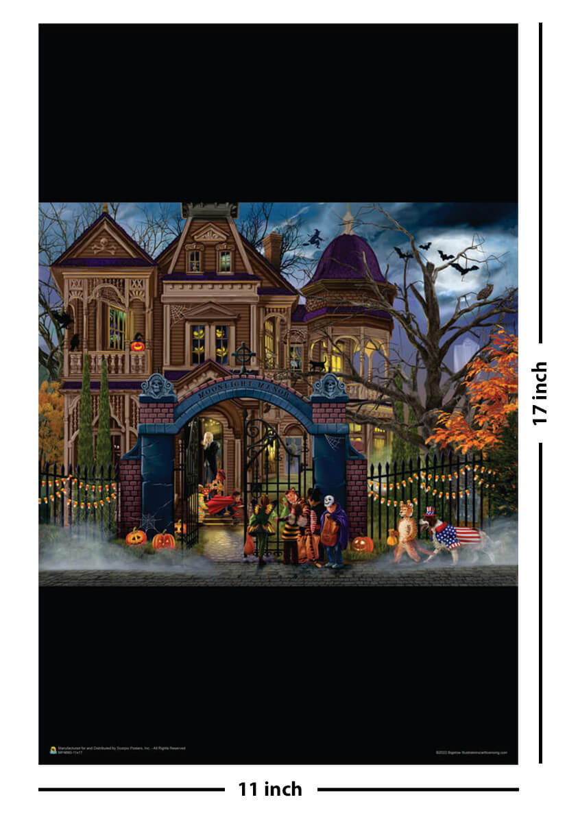 Moonlight Manor by Bigelow Illustrations Mini Poster 11" x 17 ...