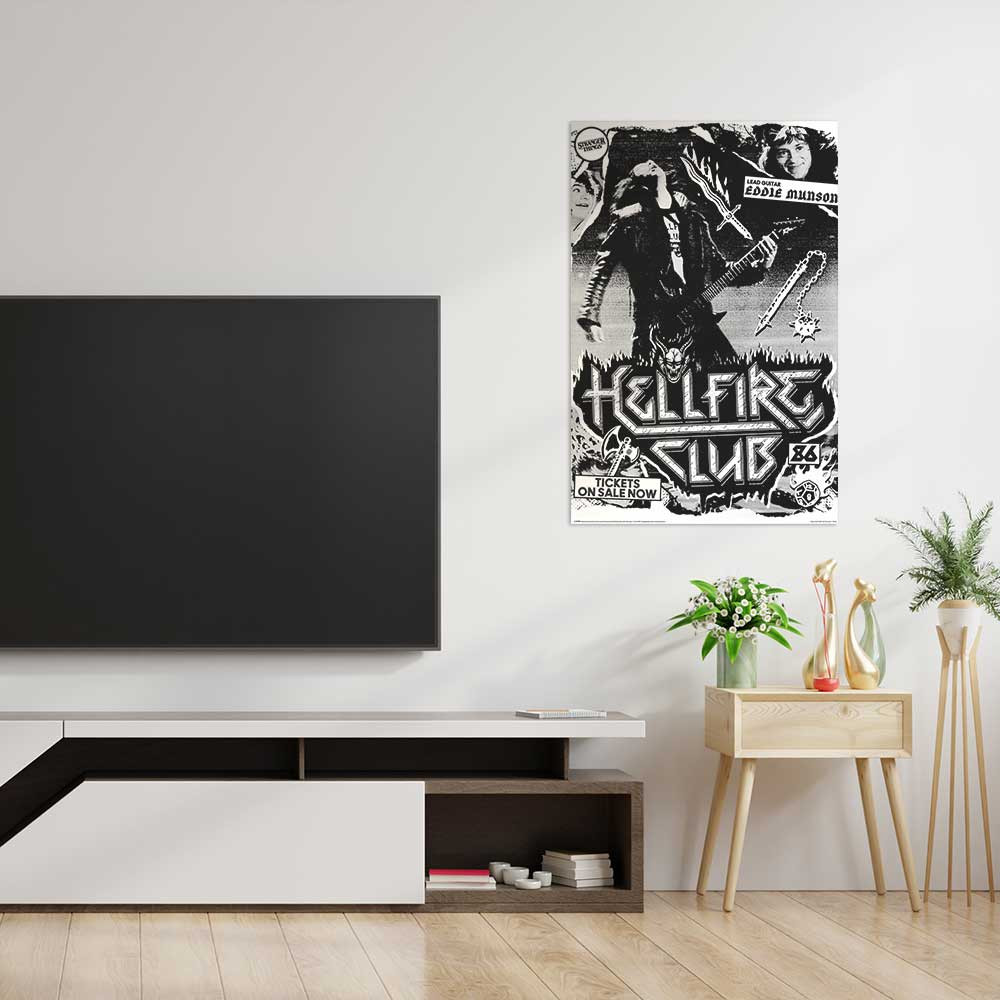 Stranger Things Hellfire Club Poster - 24" x 36" - Blacklight.com