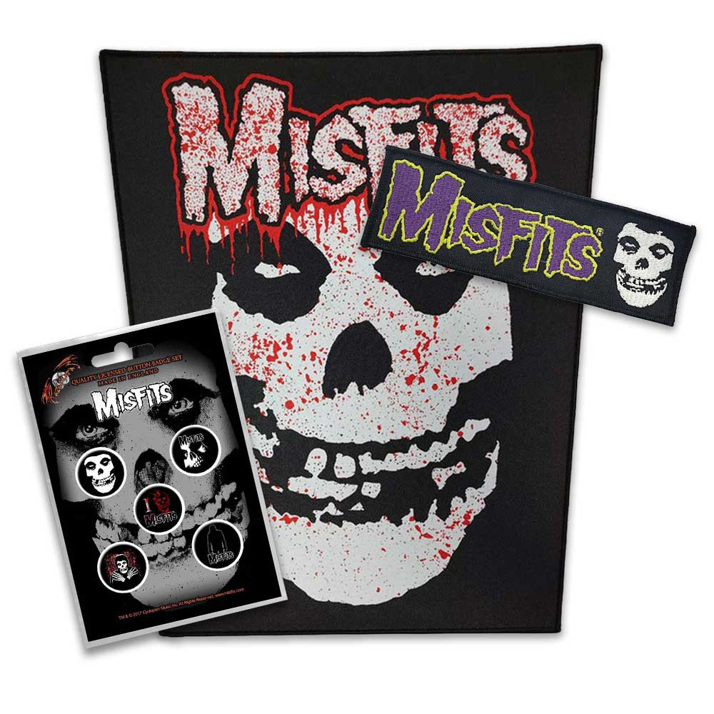 Misfits Officially Licensed Band Merch Gift Set - 1 Back Patch, 1 Set ...